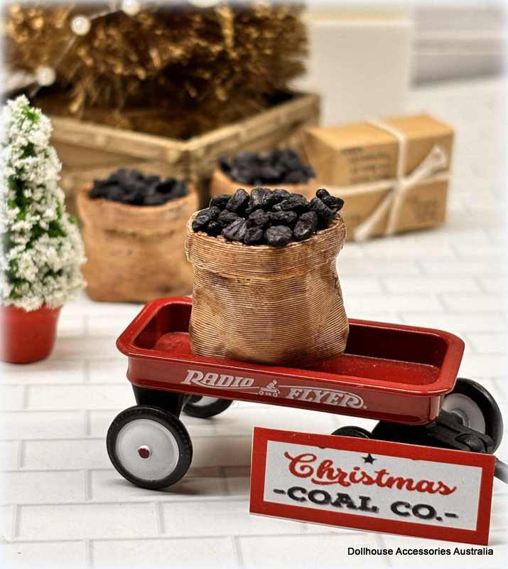 Small Sack of Coal - Miniature – Dollhouse Accessories Australia