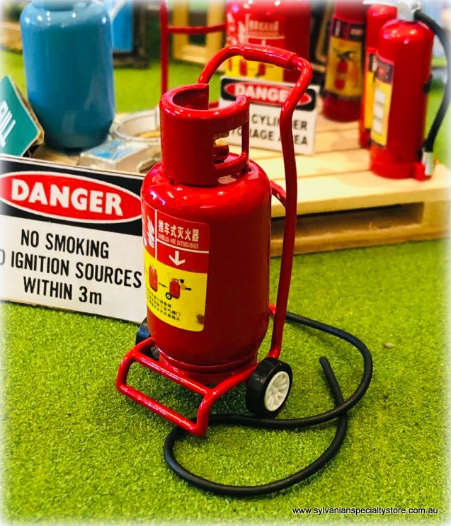 Gas Tank on Trolley - Miniature – Dollhouse Accessories Australia
